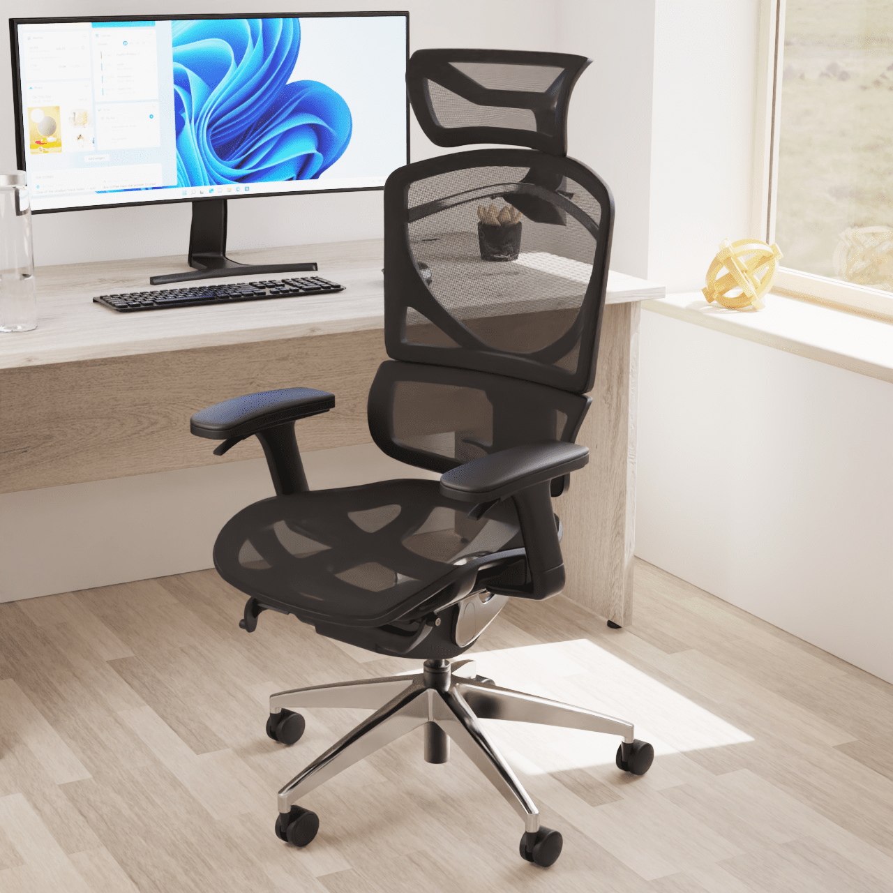 Ergo Click Plus High Back Ergonomic Office Chair - FabriMesh, Adjustab ...